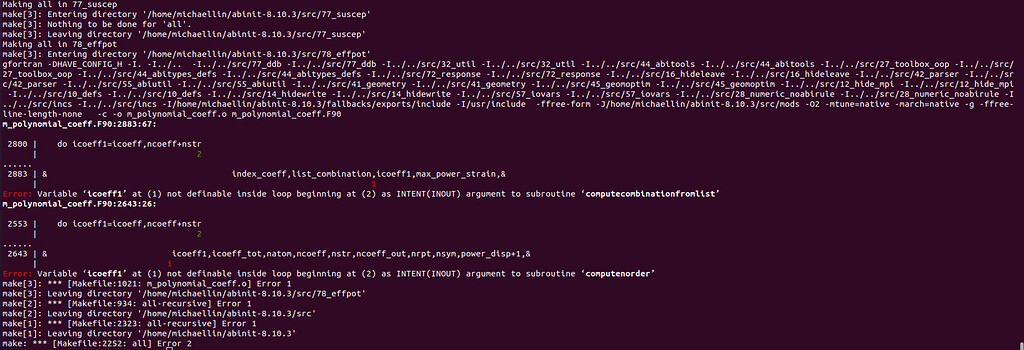 Error in compiling 8.10.3 (m_polynomial_coeff) - Building Abinit - ABINIT